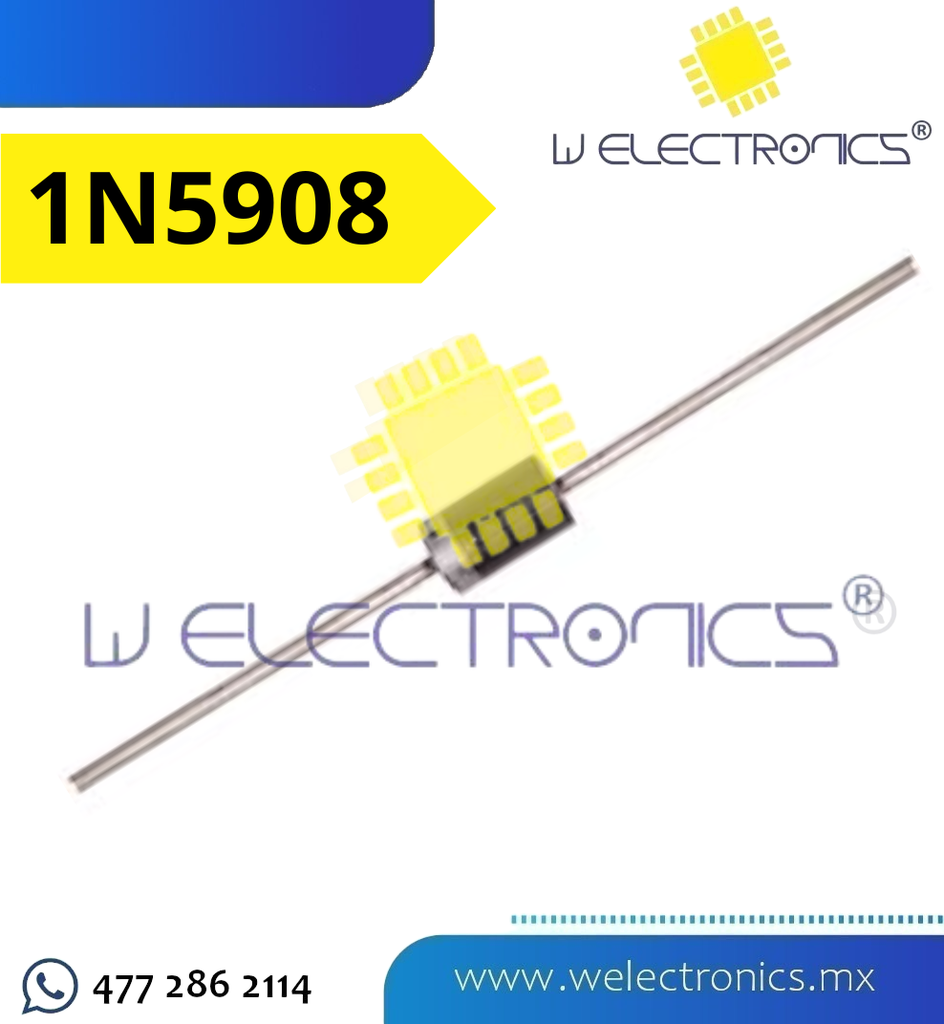 DIODO TVS 1N5908 1500W 2 Pines | W Electronics