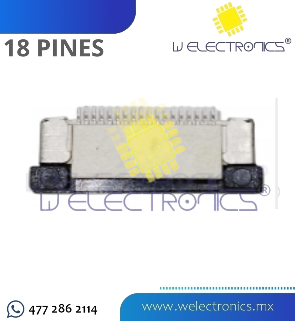 CONECTOR FFC DE 0.5MM 18 PINES | W Electronics